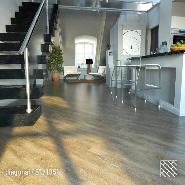 Magnetische PVC vloer | Herbruikbaar | Smoked Acacia | MB-MWD-341